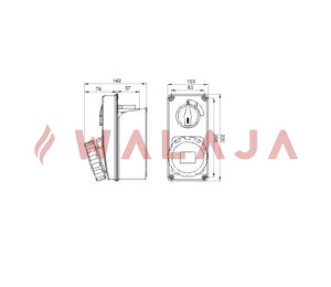 GEWISS INTERLOCK SWITCHED SOCKET – GW66201N-IP67-16A-3PIN-110V - WALAJA