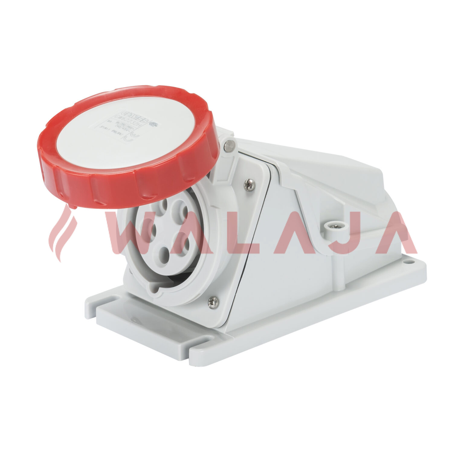 GEWISS WALL MOUNTED SOCKET -90 DEG -GW62515-IP67-32A-4PIN-415V - WALAJA