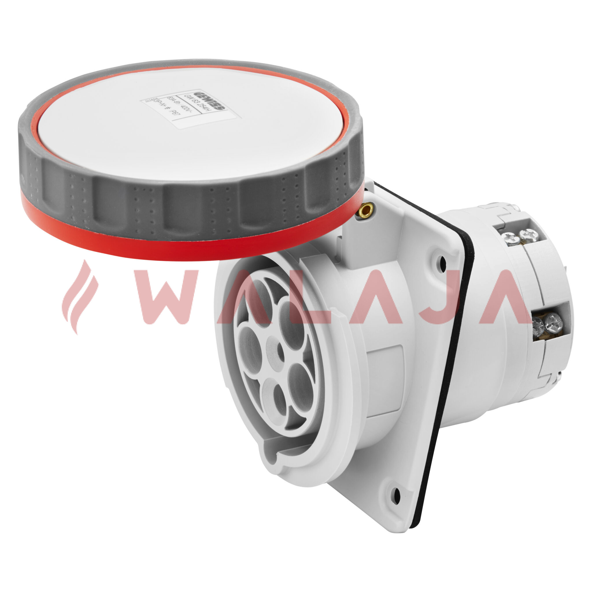 GEWISS PANEL MOUNTED SOCKET – GW63253H-IP67-4PIN-63A-415V - WALAJA