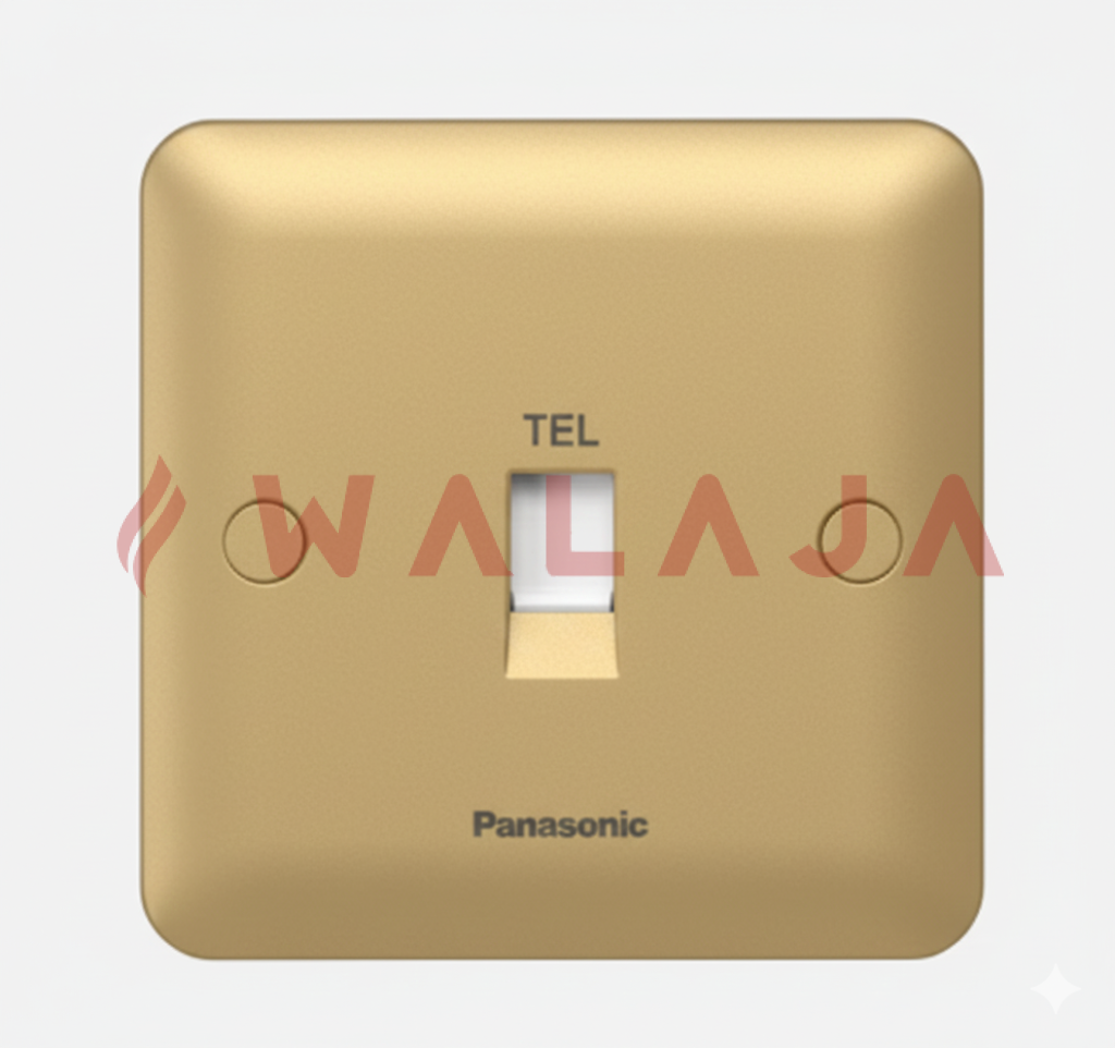Panasonic Harmony Metal- WBC3118Y-1G Tel Socket Outlet RJ11/12 6P 4C ...