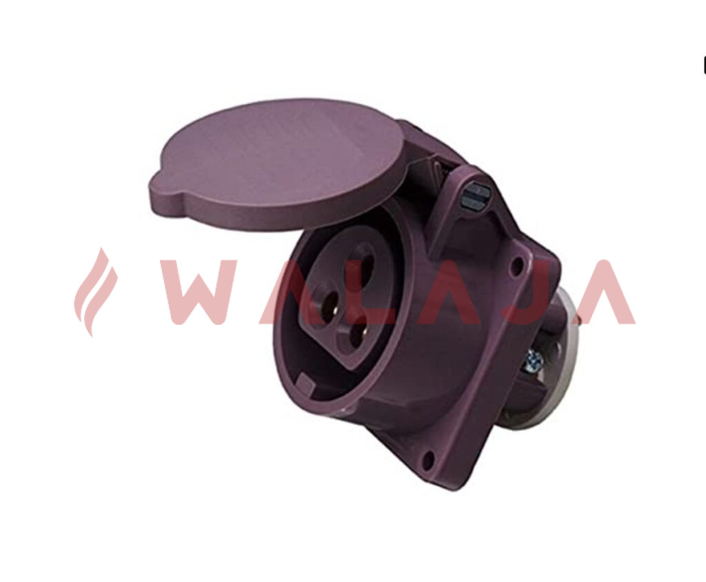 GEWISS PANEL MOUNTED SOCKET- GW62266-IP 44-3PIN-16A-24V - WALAJA