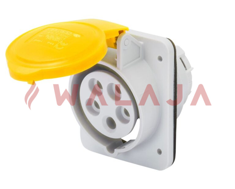 GEWISS PANEL MOUNTED SOCKET -GW62201H-IP44-16A-3PIN-110V - WALAJA